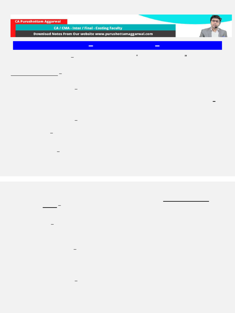 ABC Analysis - CA Inter Costing Sep 25 - CA Purushottam Aggarwal | PDF | Business Economics ...