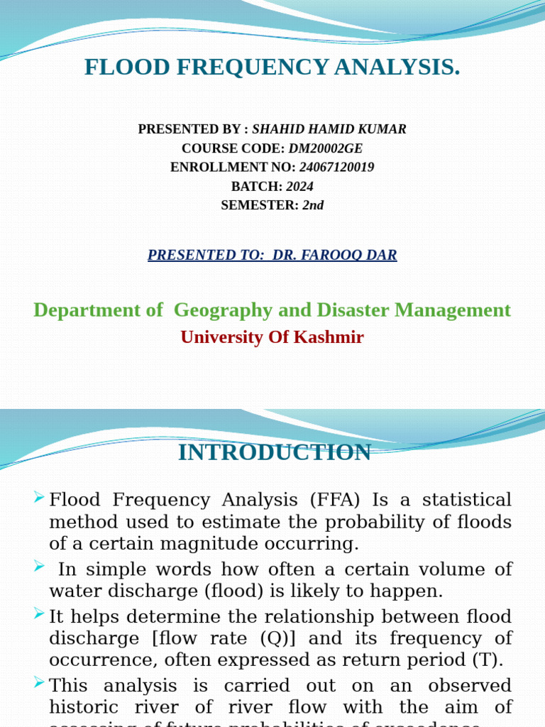 Flood Frequency Analysis | PDF | Flood | Risk