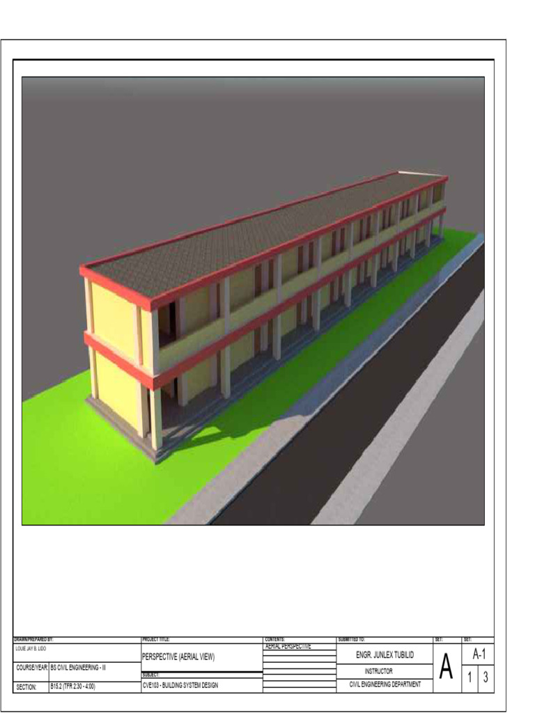 Aerial View of CVE103 Building Design | PDF