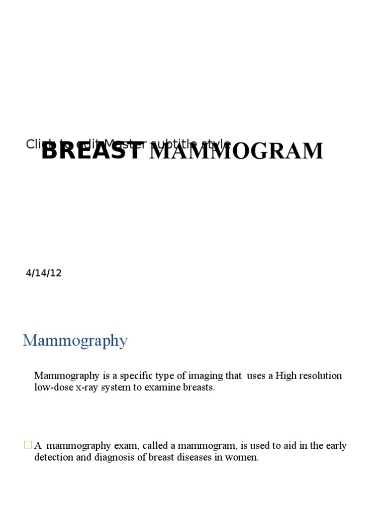 Mammogram | PDF | Mammography | Breast Cancer