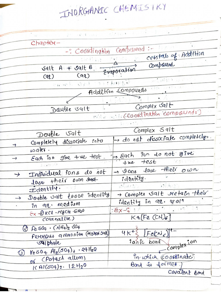 Coordination Chemistry | PDF