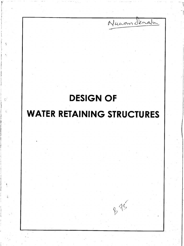 Water Retaining Structure Prof - Nanayakkara | PDF