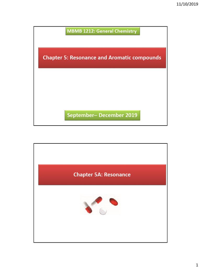 Ch. 5 Aromatic Compounds | PDF | Aromaticity | Molecular Orbital