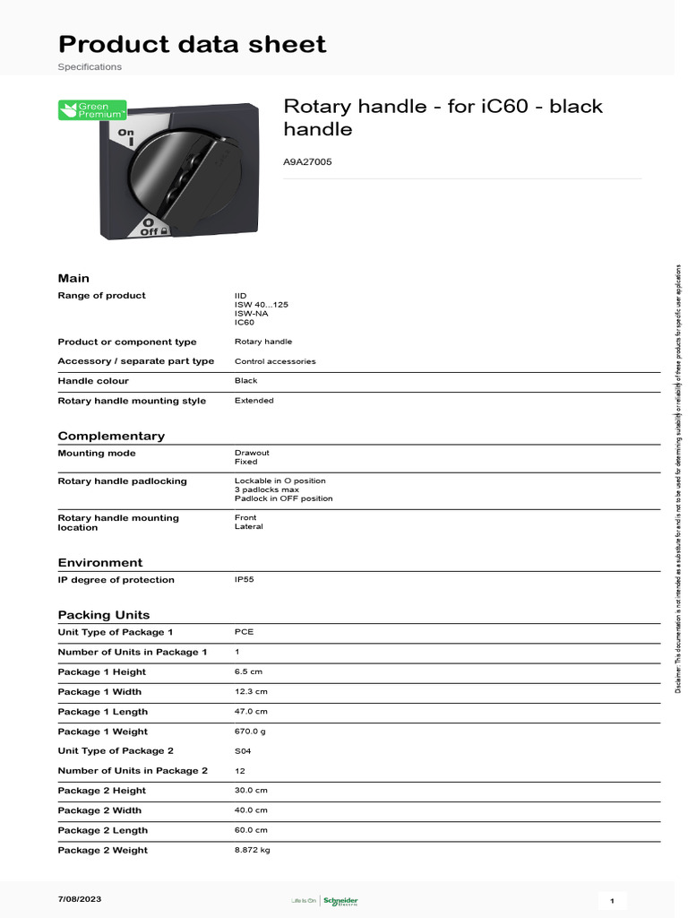 Acti9 iC60_A9A27005 | PDF | Economy And The Environment | Pollution