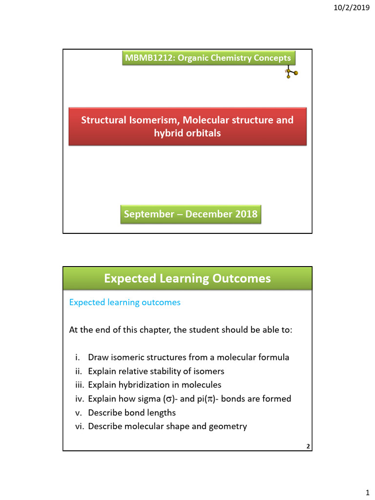 Ch. 2 Molecular Structure and Hybrid Orbitals | PDF | Molecular Orbital ...