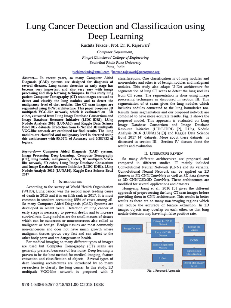 Lung Cancer Detection and Classification Using Deep Learning | PDF