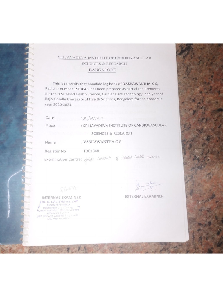 Log Book | PDF