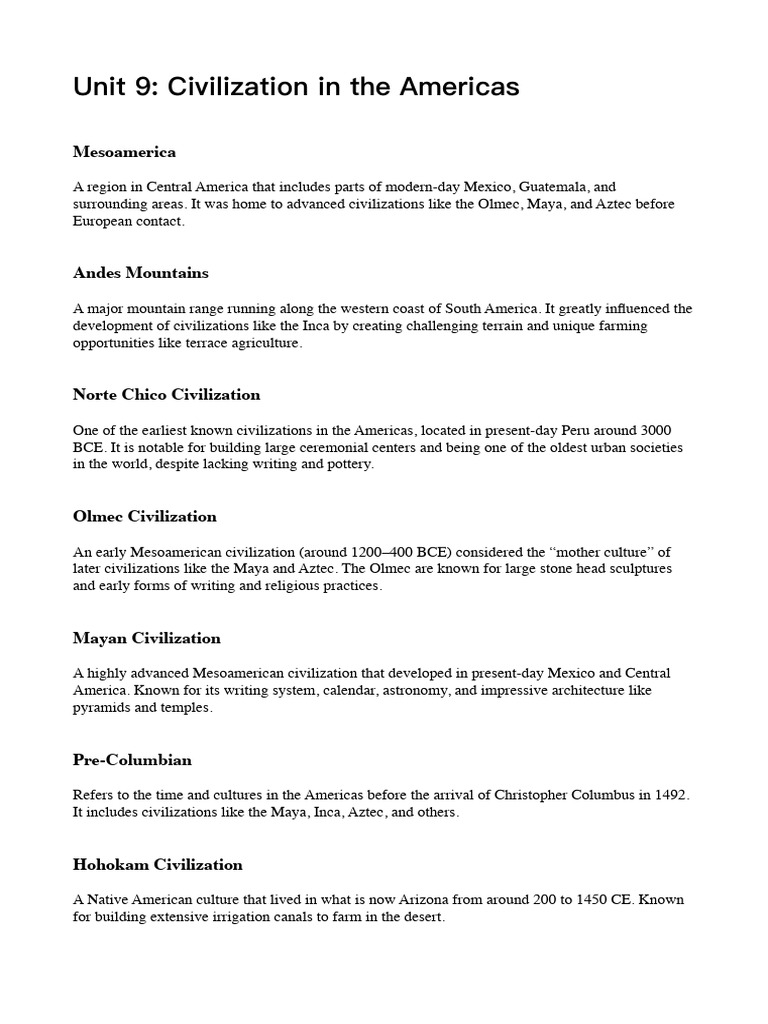 Mesoamerican Civilizations Overview | PDF | Mesoamerica | Cultural ...