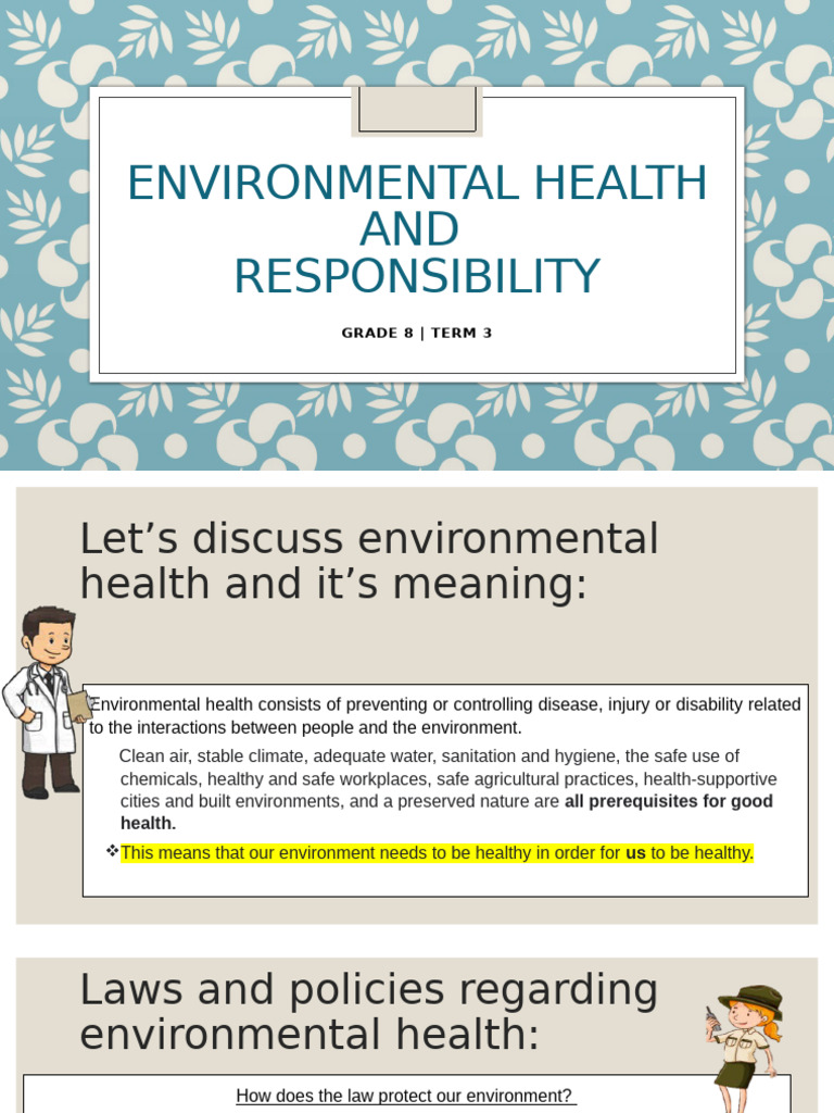 LESSON 3 Environmental Health | PDF | Water Pollution | Waste