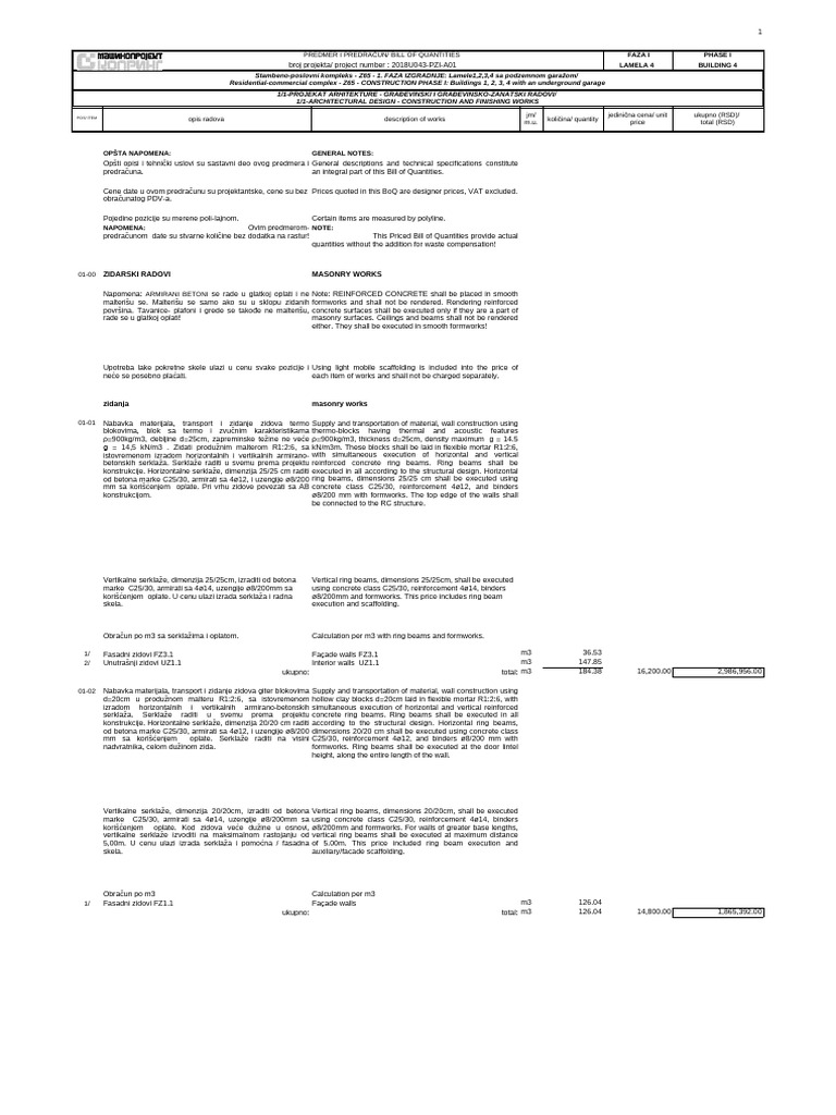 Predmer-Z-65 PZI AG - Lamela 4 | PDF | Concrete | Mortar (Masonry)