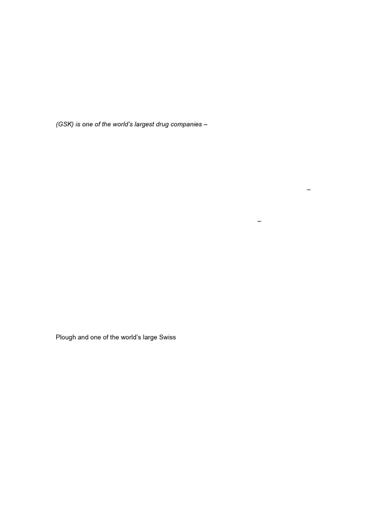 GSK Case Study - Analysing Resources and Capabilities | PDF ...