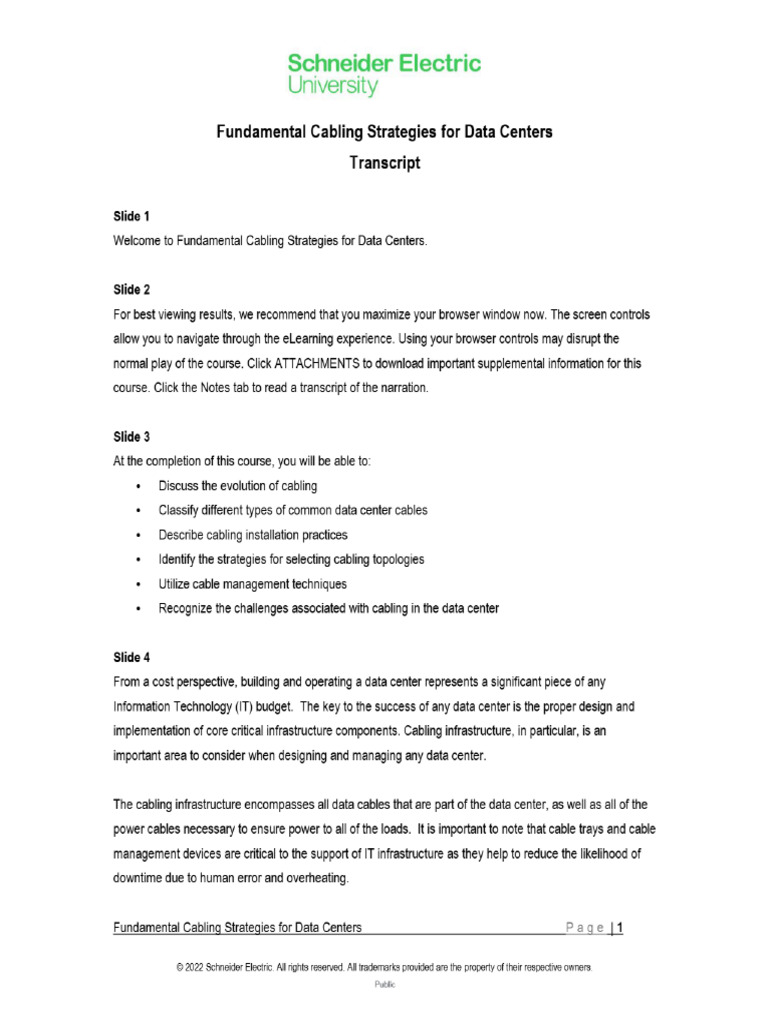 Cabling Strategies | PDF