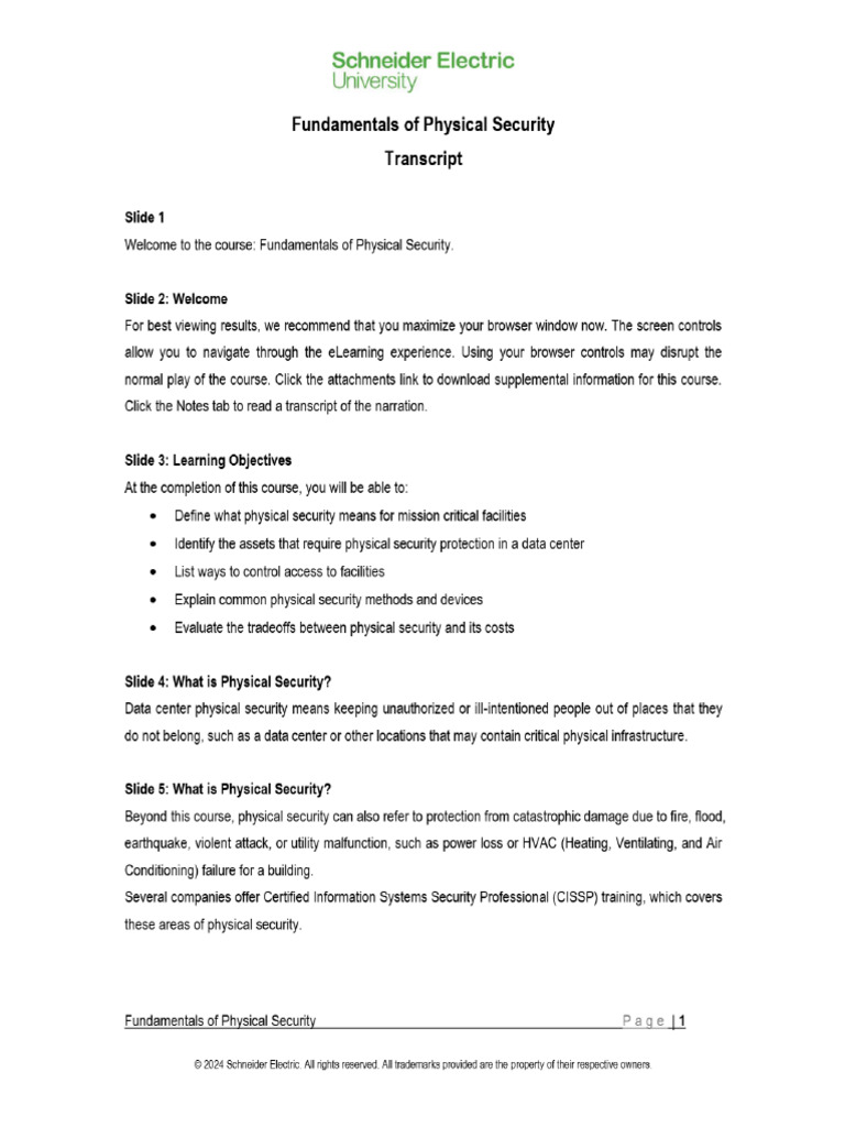 Physical Security | PDF