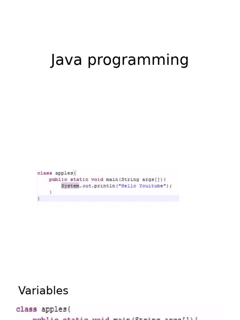 Java Programming Practical Session by Eng. Muliro Twaha - 0701556046 ...