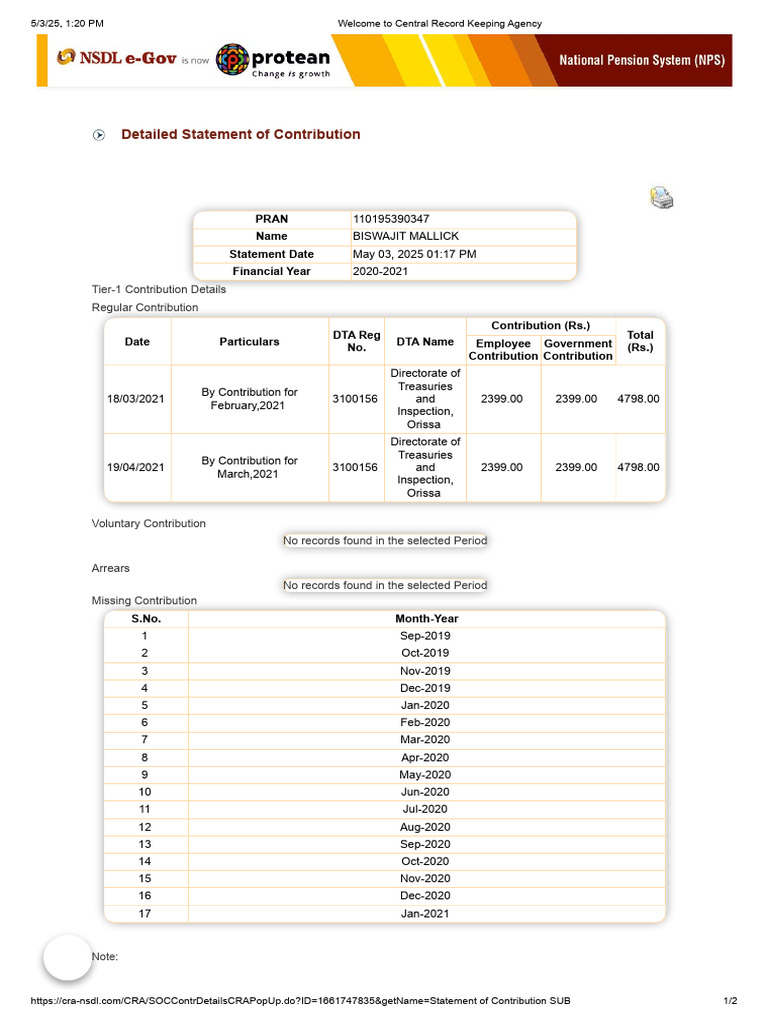 Welcome To Central Record Keeping Agency | PDF | Pension