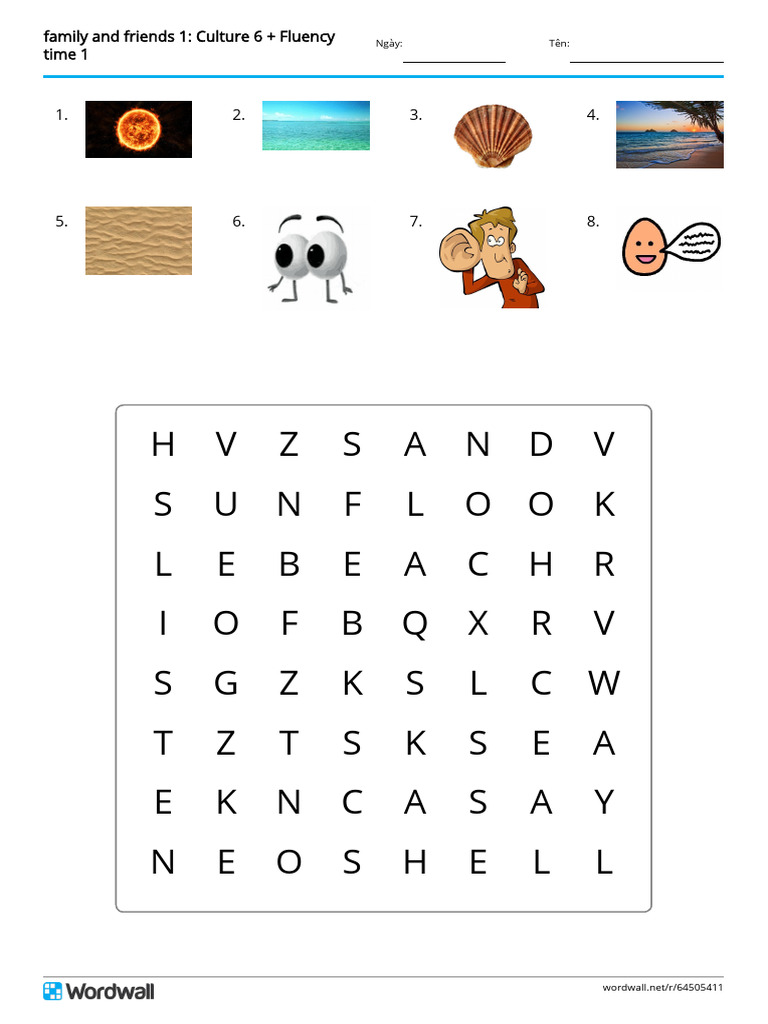 Family and Friends 1 Culture 6 Fluency Time 1 Tìm T | PDF