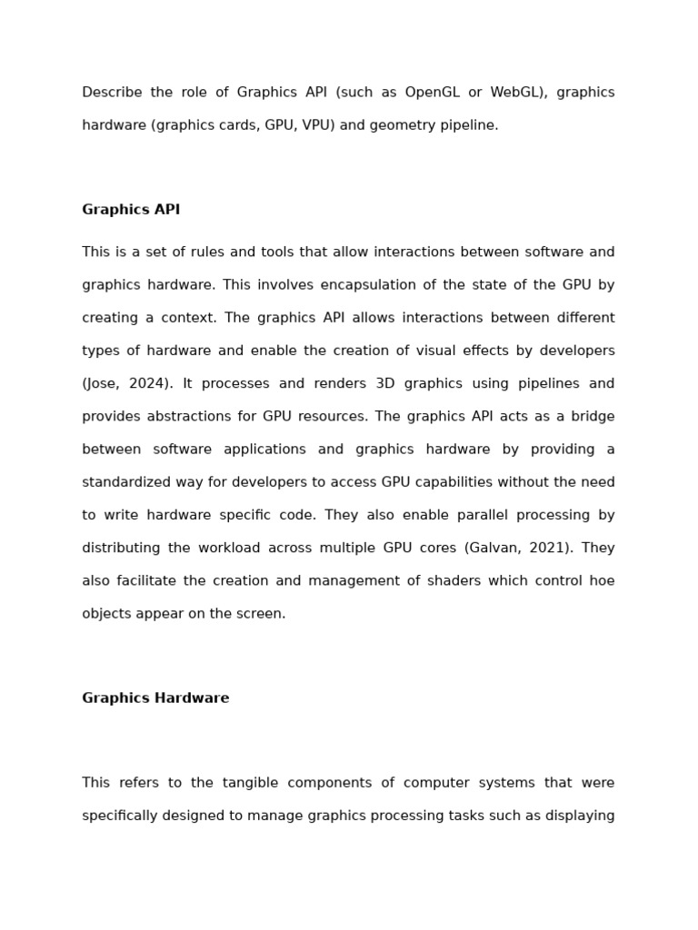 cs4406DiscussionAssignmentUnit1 | PDF | Graphics Processing Unit | Computer Graphics