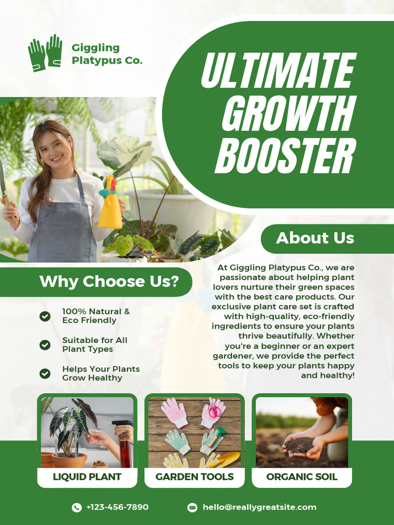 Green and White Modern Ultimate Growth Booster Flyer - 20250728 ...