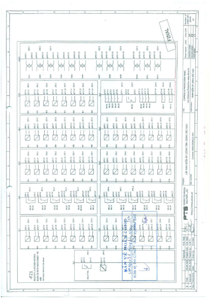 271 - Sơ Đồ Tham Chiếu Rơ Le - REL670 | PDF