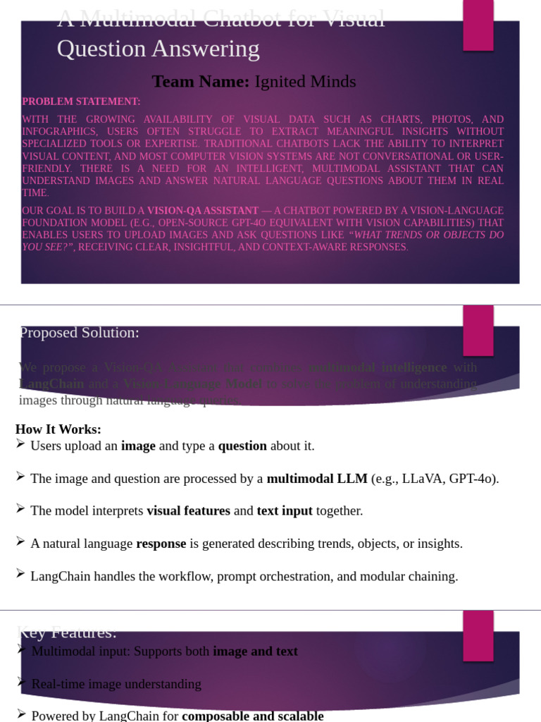 A Multimodal Chatbot For Visual Question Answering | PDF | Infographics ...