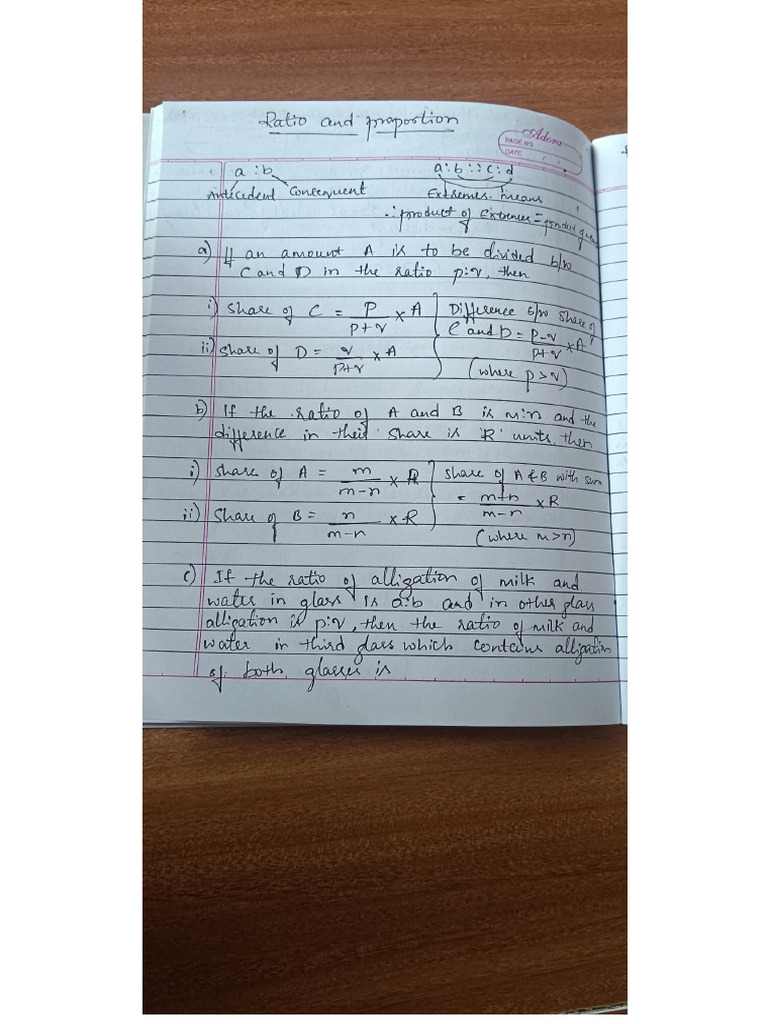 Ratio and Proportion Basic Foundation | PDF