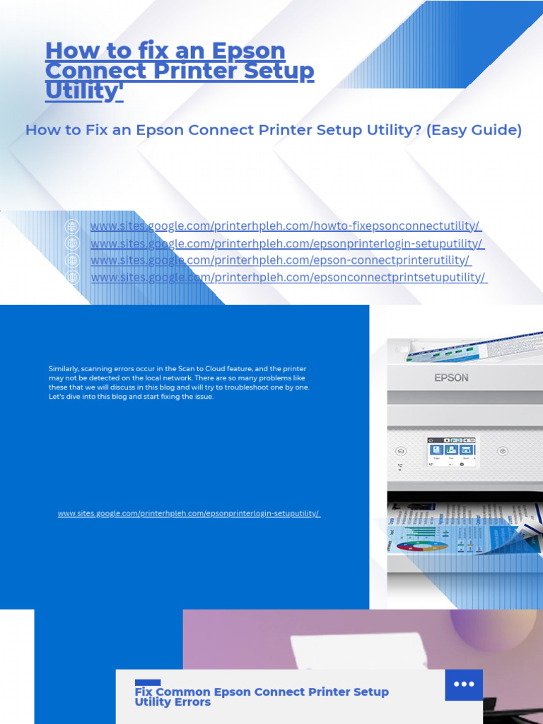 How To Fix An Epson Connect Printer Setup Utility | PDF | Image Scanner ...