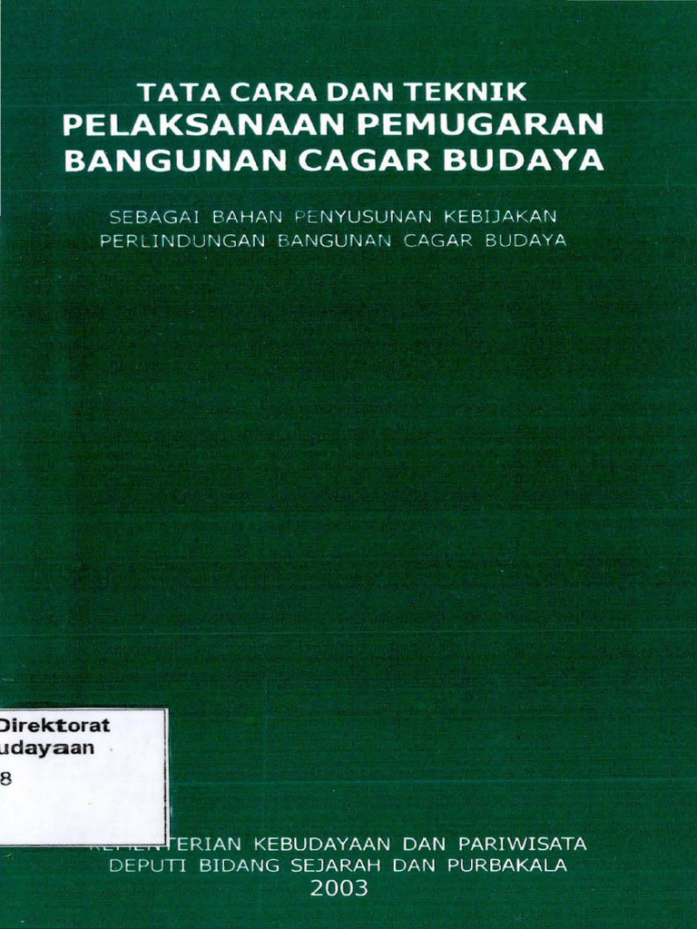Panduan Pemugaran Bangunan Cagar Budaya | PDF