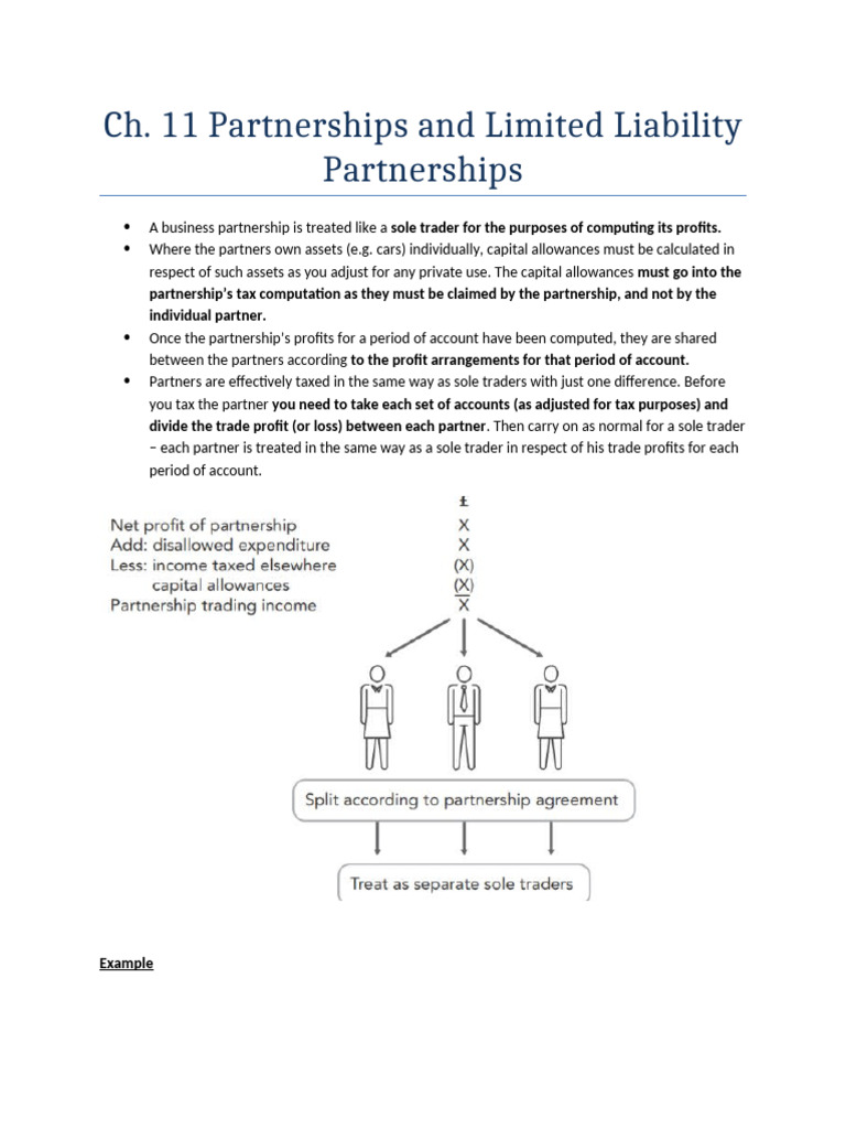 Ch. 11 Partnerships and Limited Liability Partnerships | PDF ...