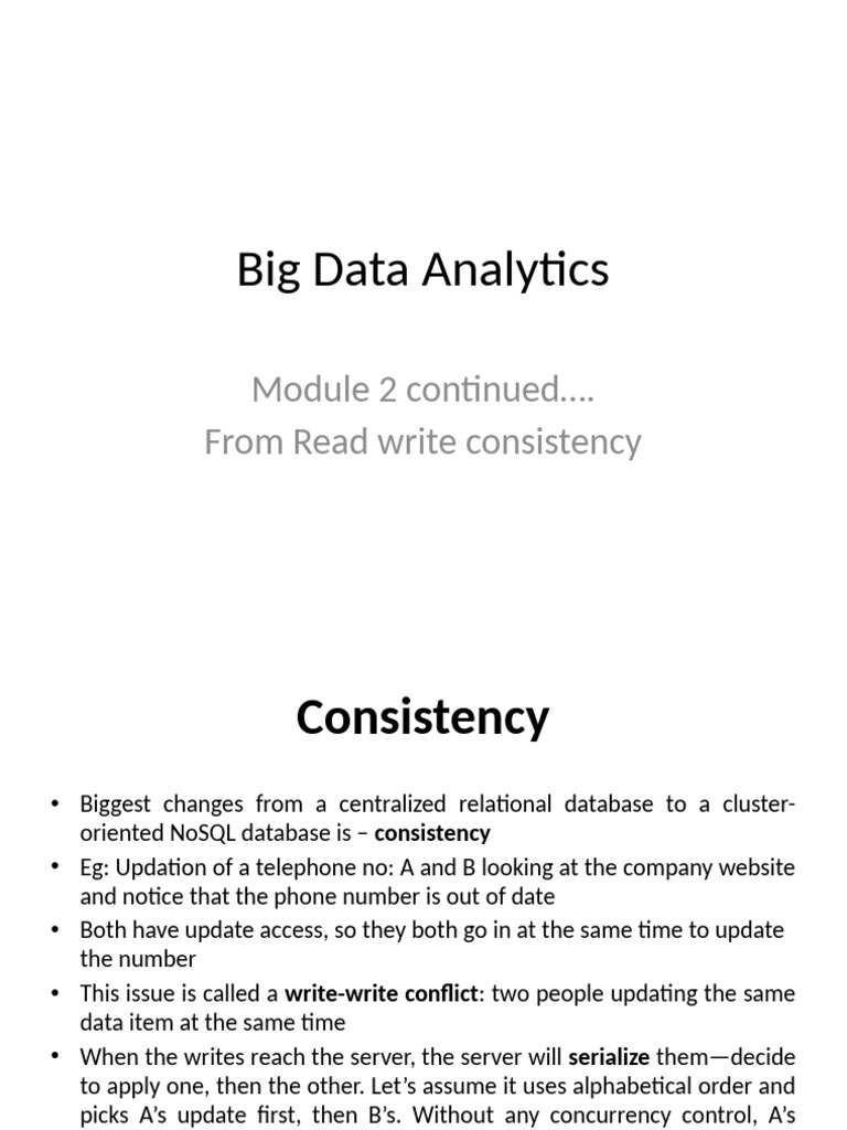 Big Data Analytics Module 2 Continued.... | PDF | Map Reduce | Database Transaction