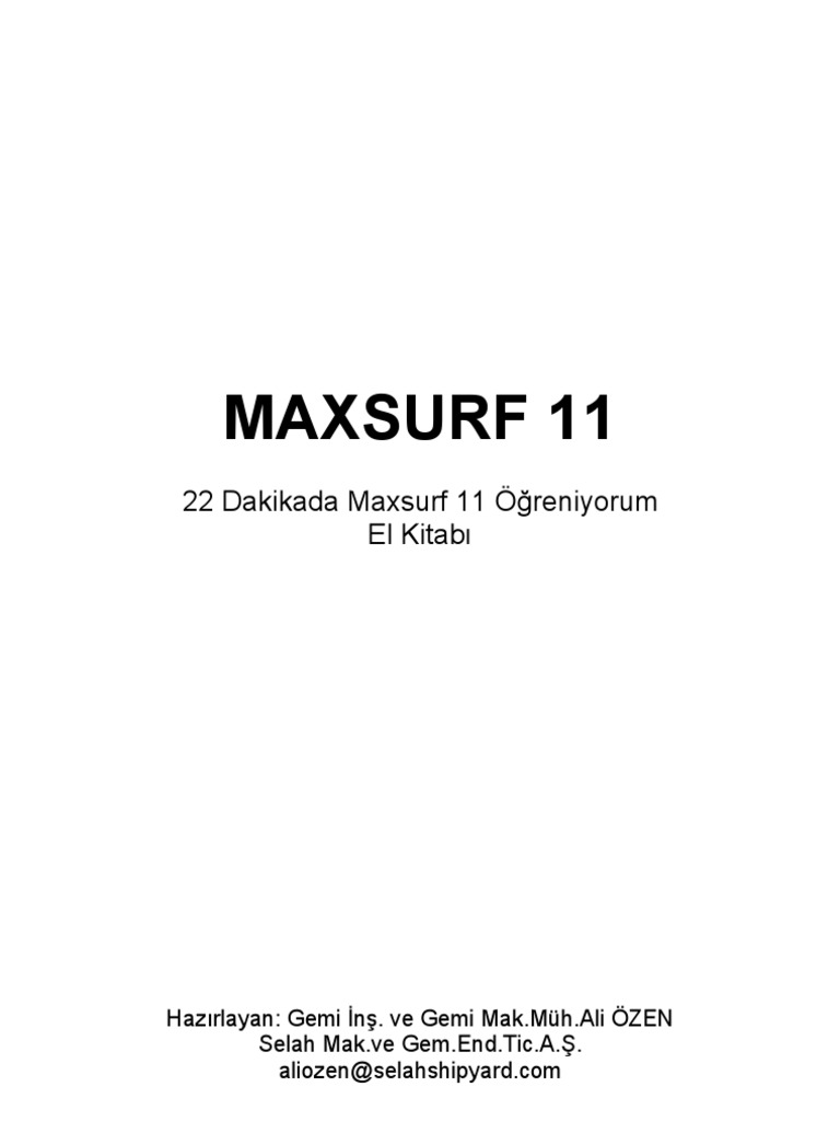 Maxsurf TR | PDF