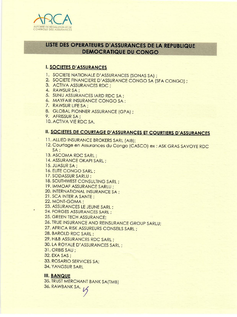 Liste Operateurs A Jour Juin 022 | PDF