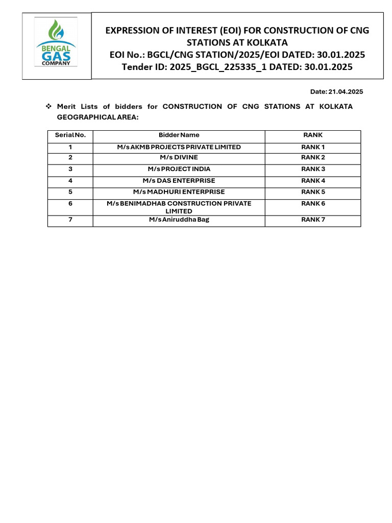 Merit Lists of Eoi | PDF