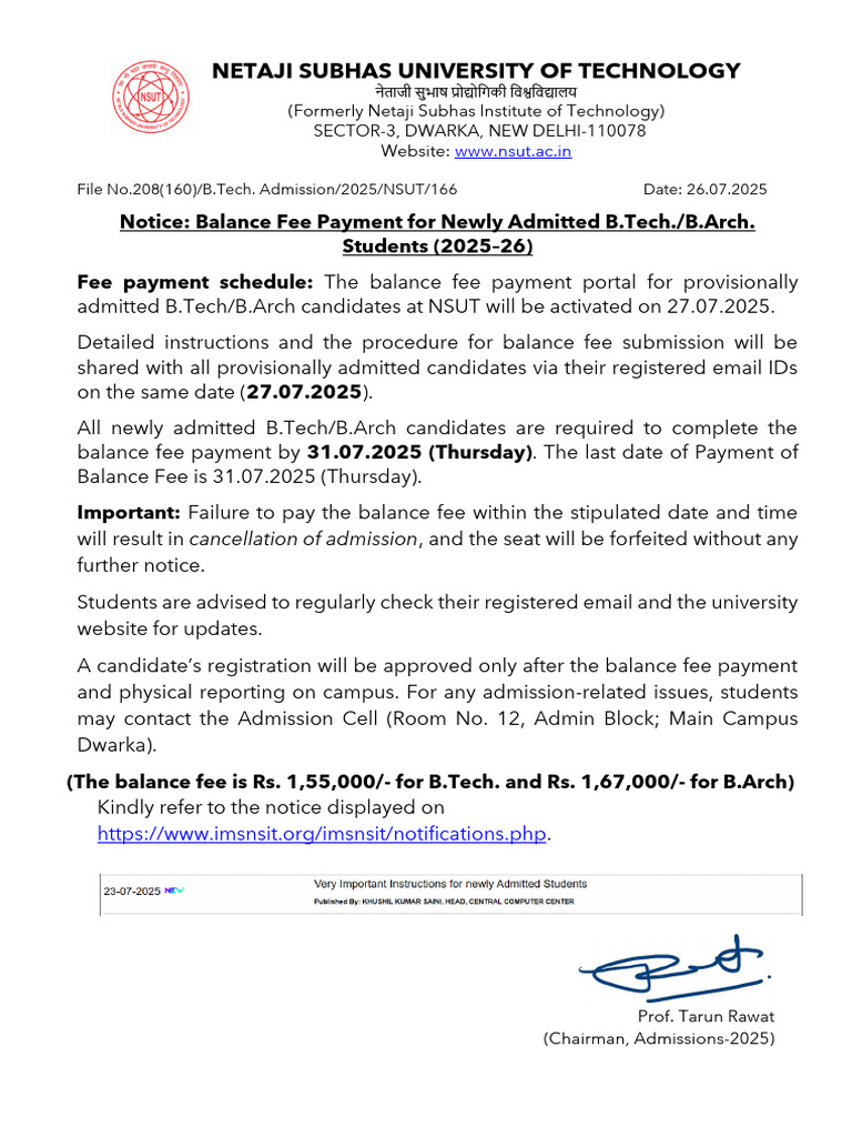 Last Date of Fee Submission | PDF