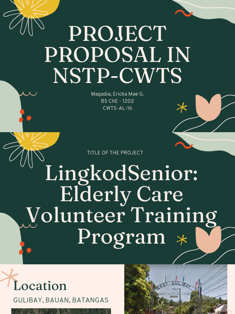 Cwts Project Proposal PPT - Magadia | PDF | Caregiver | Elderly Care