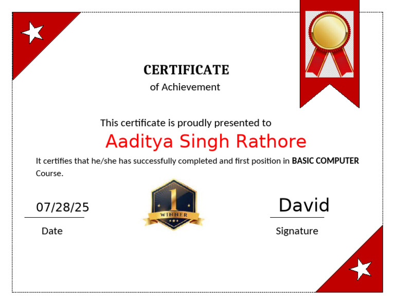 Proffesional Certificate by AADITYA | PDF