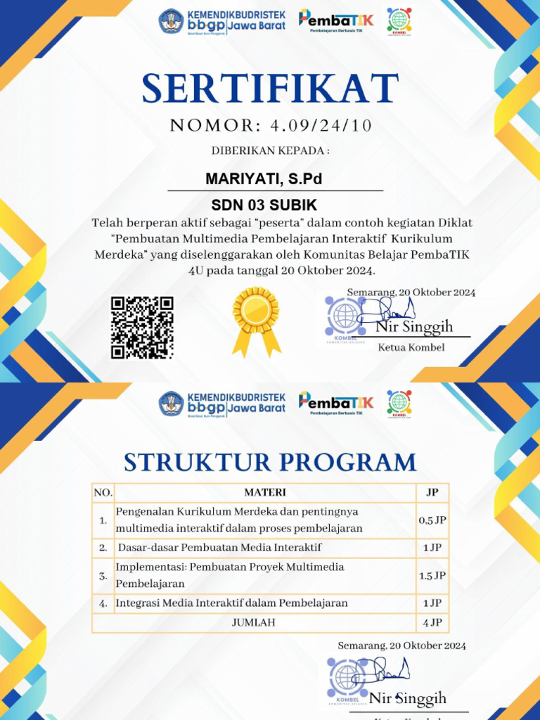 Sertifikat 8 Jam | PDF