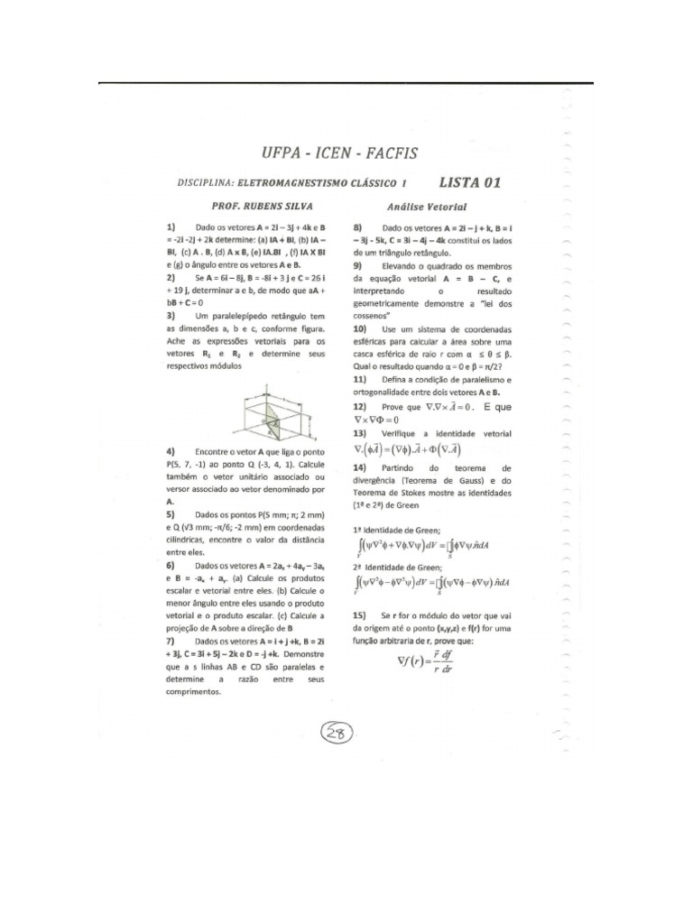 ELETRO I - Lista 01 - Resolvida | PDF
