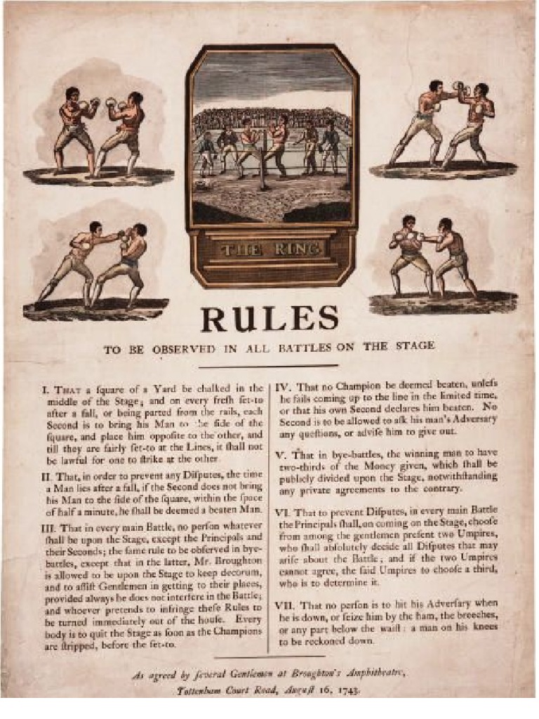 (1743) Boxing Rules - Jack Broughton | PDF | Law