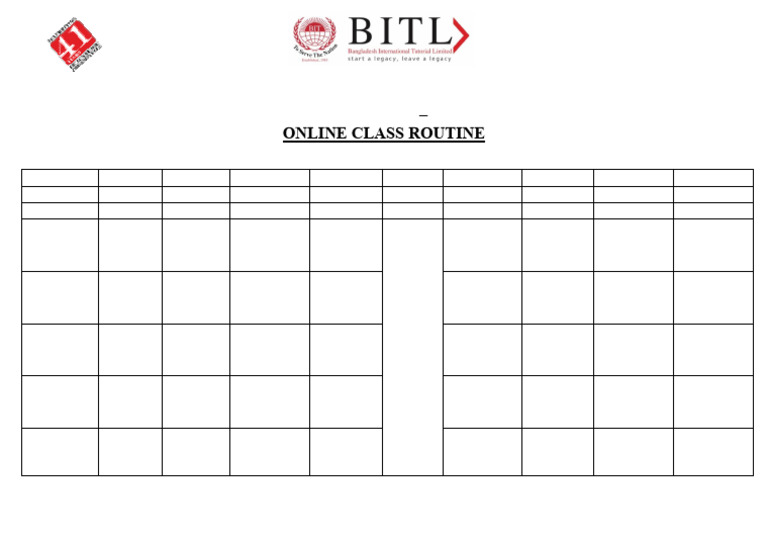 Online Class Routine VIII | PDF