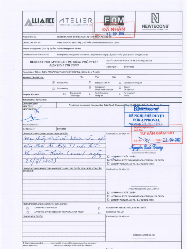 Ms-060-Bien Phap Thi Cong Thao Cop Pha Dam San Tang 2 | PDF