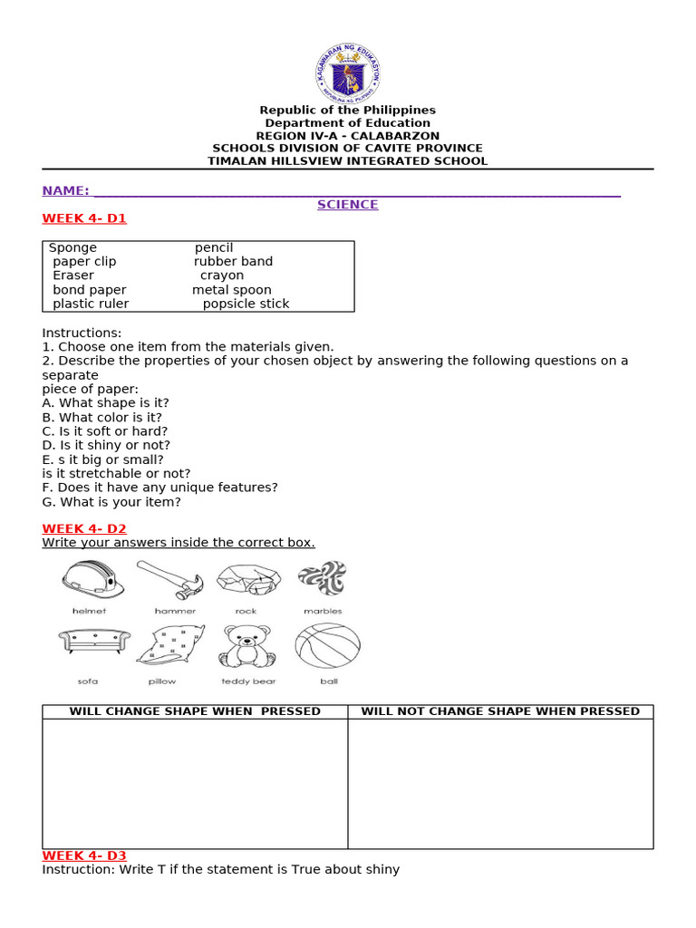 q1 w4 Modular Activities | PDF