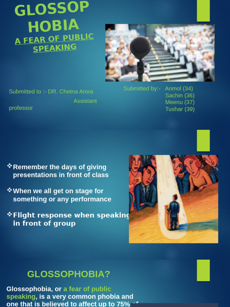 Presentation On Glossophobia | PDF