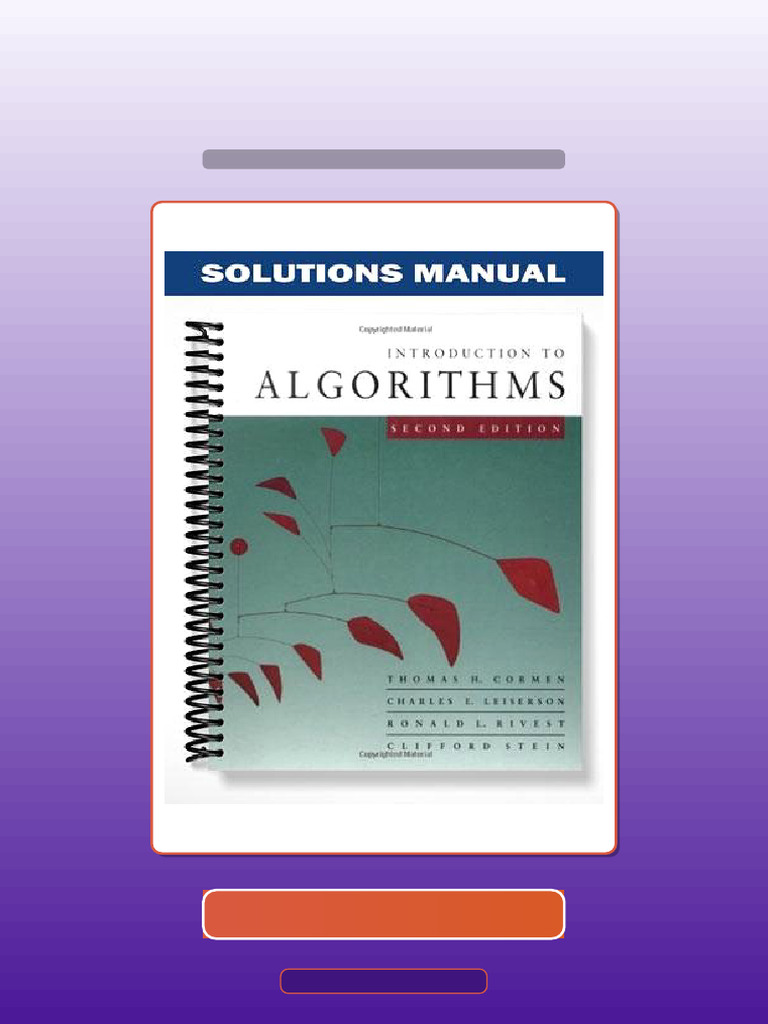 Introduction To Algorithms 2nd Edition by Cormen Official Test Bank ...