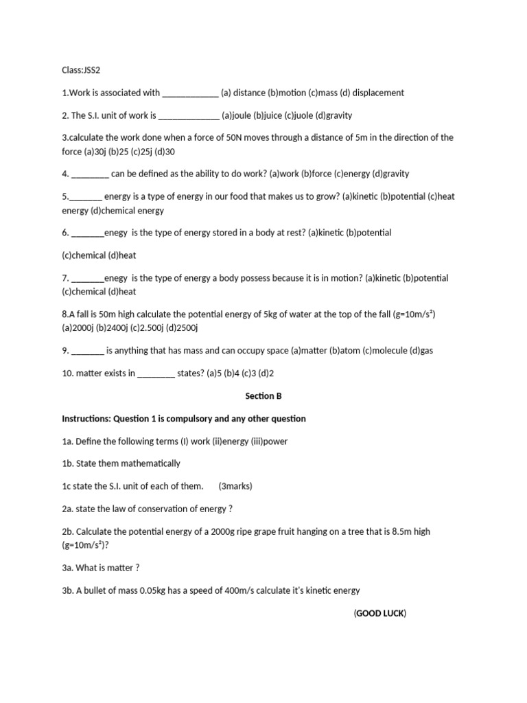 Jss2 Basic Science | PDF