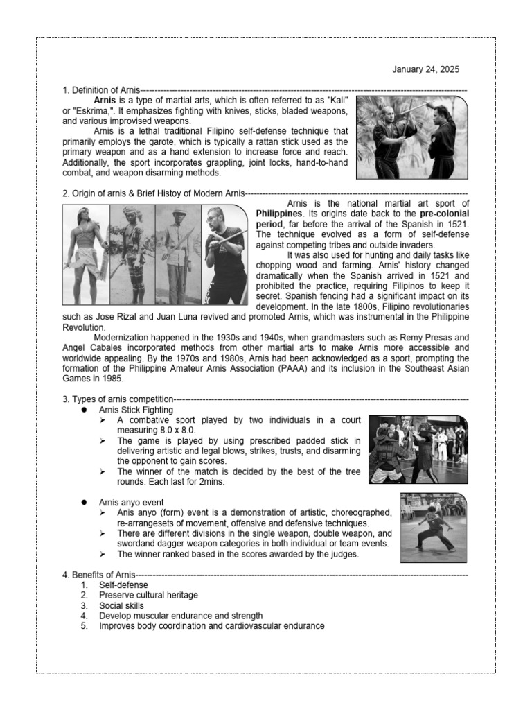 Understanding Arnis: History and Types | PDF | Combat Sports ...