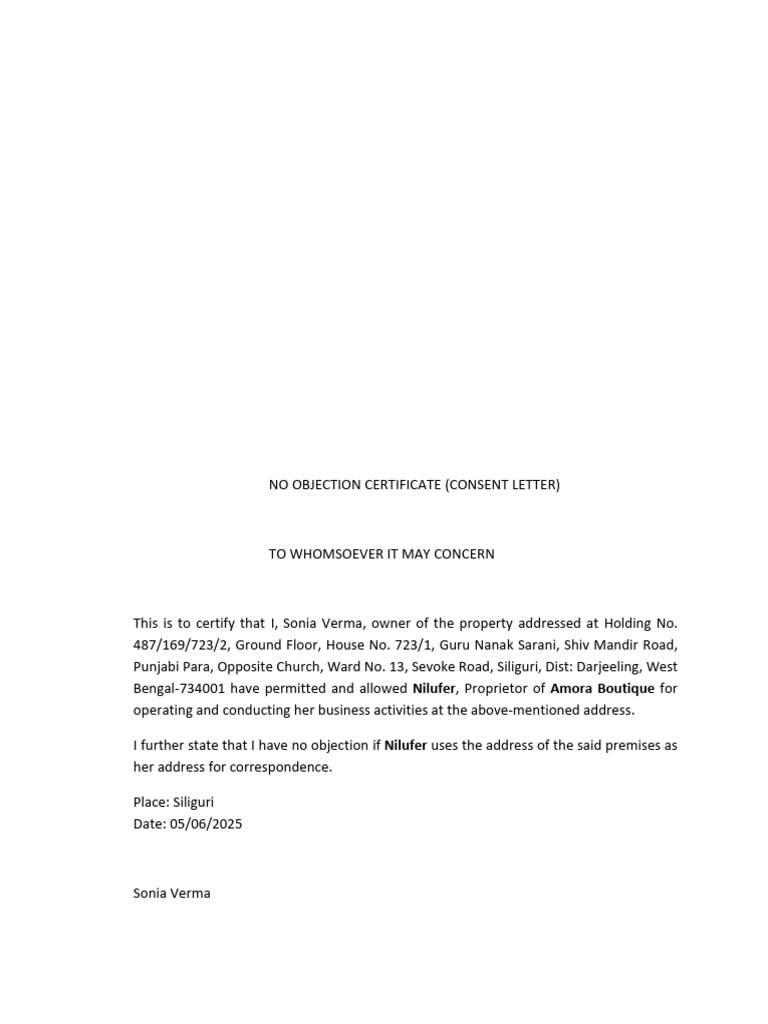 Consent Letter | PDF