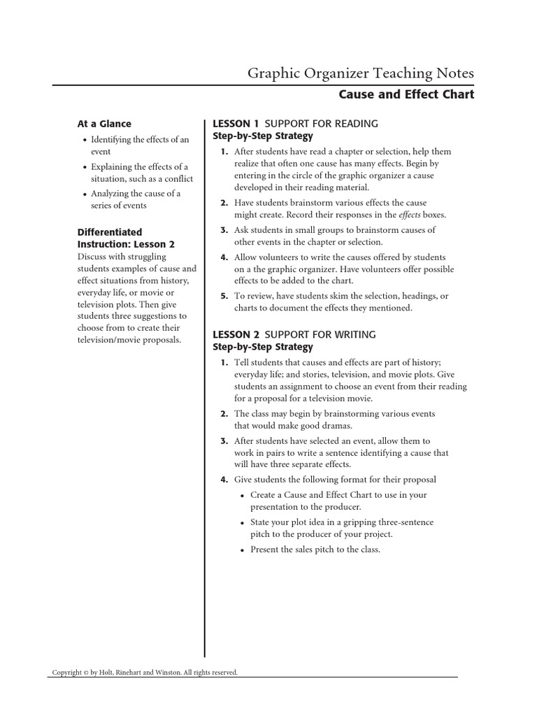 Cause and Effect Chart Guide | PDF | Human Communication