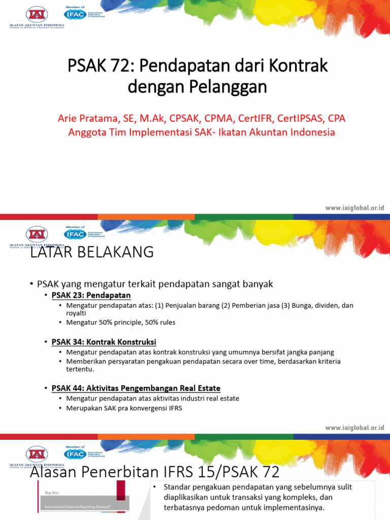 PSAK 72: Panduan Pengakuan Pendapatan | PDF