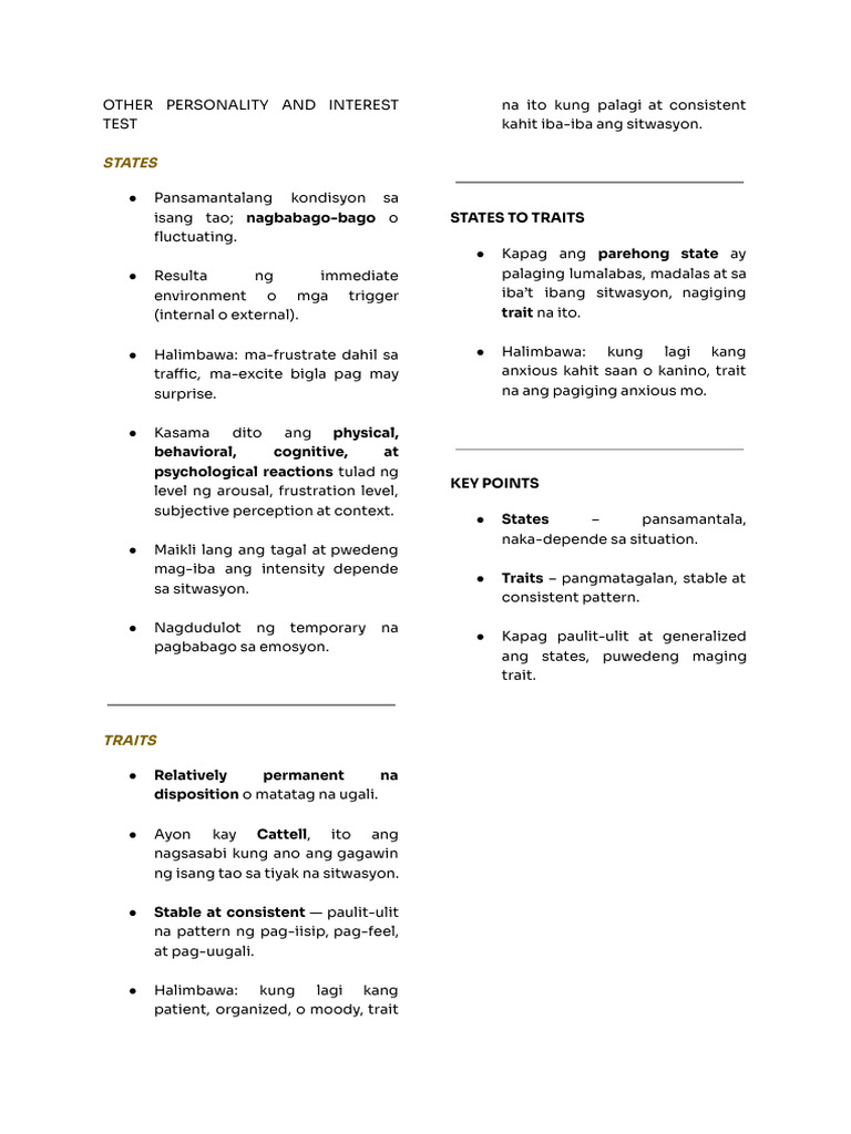 (10.5) Other Personality and Interest Test | PDF