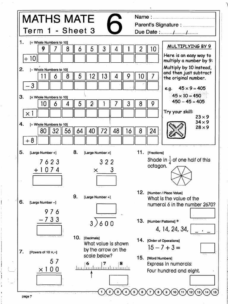 Maths Mate Y6 T1 W3 | PDF